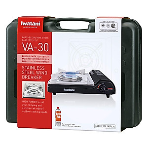 Iwatani Cassette Feu Butane VA-30 Camp Stove, one, Black