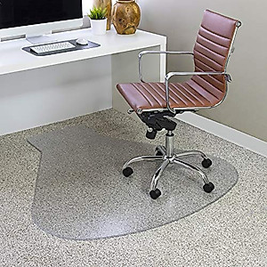 ES Robbins 122785 Medium Pile Carpet Chair Mat 66"x60" Clear