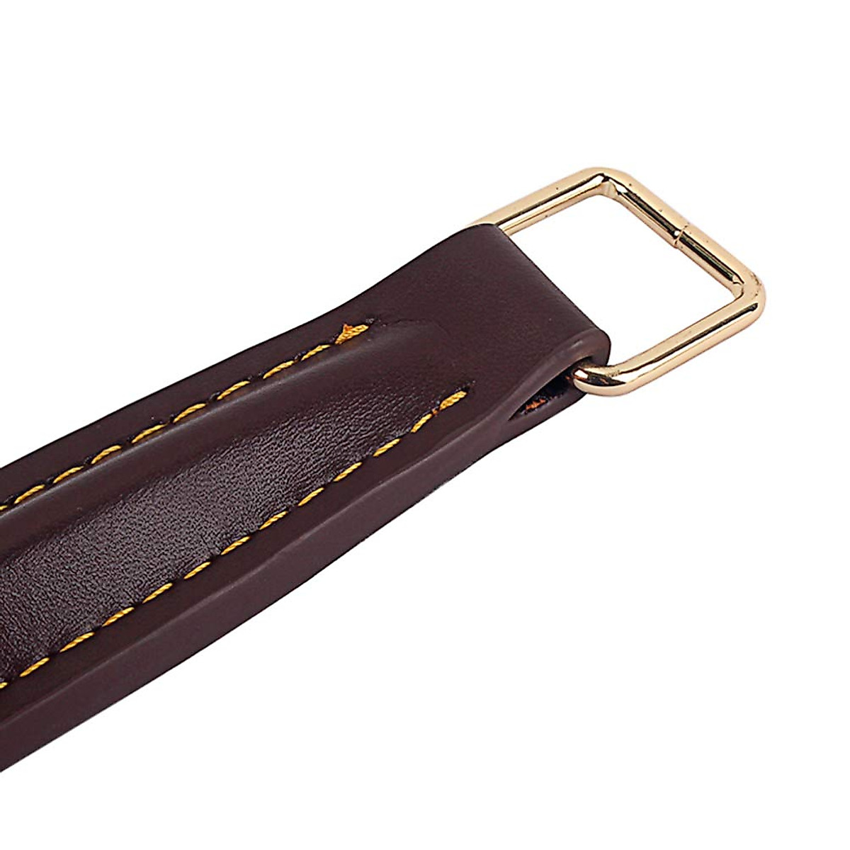 Amplifier Handle Leather Strap PU Leather Handle Replacement Parts with Mounting Screws for Guitar Audio Amplifier, 1 pcs (Coffee)