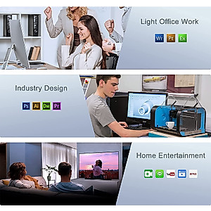 KAMRUI Mini PC,Windows 10 pro 8GB RAM 256GB SSD Micro Desktop Computers, Supports 4K HD Dual Screen/2.4G +5G WiFi/Gigabit Ethernet/BT 4.2 Small Form Factor Computer For Office/Remote Work/Home Theater