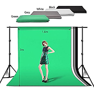 YISITONG Photography Video Studio Lighting Kit Softbox Umbrella Continuous Lighting Set with 4 Backdrops 6.2ft x 10ft Background Stand Support System for Photo Studio Product Portrait Video Shooting