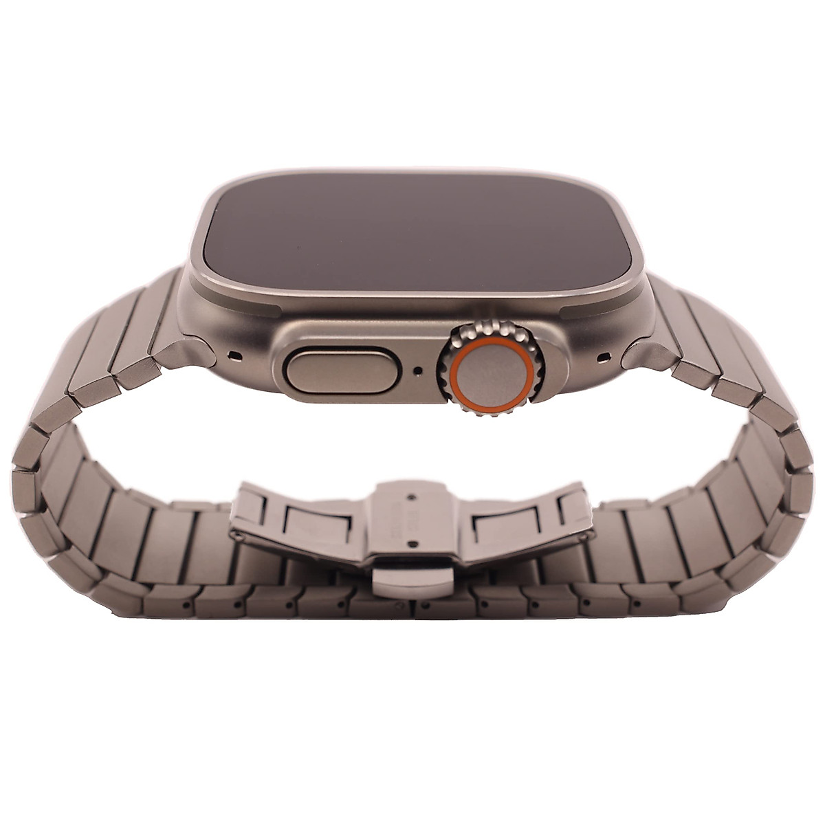 Ultra 2 Metal Bracelet Compatible with Apple Watch Ultra 2 / Ultra Metal Band 49mm for Men - Titanium Color Metal Bracelet