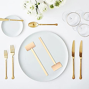 20PCS Wooden Hammers Mallet,Aulufft Mini Wood Mallets Pounding Best Cracking Tool for Crab, Lobster and Other Shellfish Seafood Beating Gavel (5.9 x 1.49 x 0.98 inch)