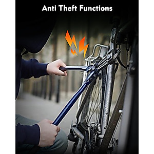 Wind&Moon Electric Bike Bell, Anti-Theft Alarming 80-130DB Adjustable Scooter Horn, Bicycle Bell with USB Rechargeable, IPX6 Waterproof, for Adults Kids Mountain Bike Bells Cycling Warning Horn