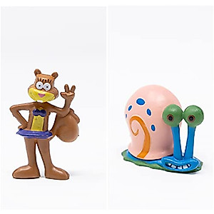 Dom-Dom SpongeBob SquarePants Action Figures Set and Cake Toppers - 8 Pieces Best SpongeBob SquarePants Party Supplies - SpongeBob Bikini Bottom Figurines