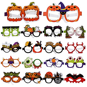 Kanayu 36 Pcs Halloween Glasses Eyeglasses Pumpkin Glasses Halloween Party Favors for Kid Adult Decoration(Pumpkin Style)