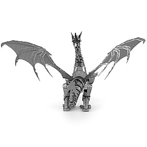 Fascinations Metal Earth Premium Series Silver Dragon 3D Metal Model Kit