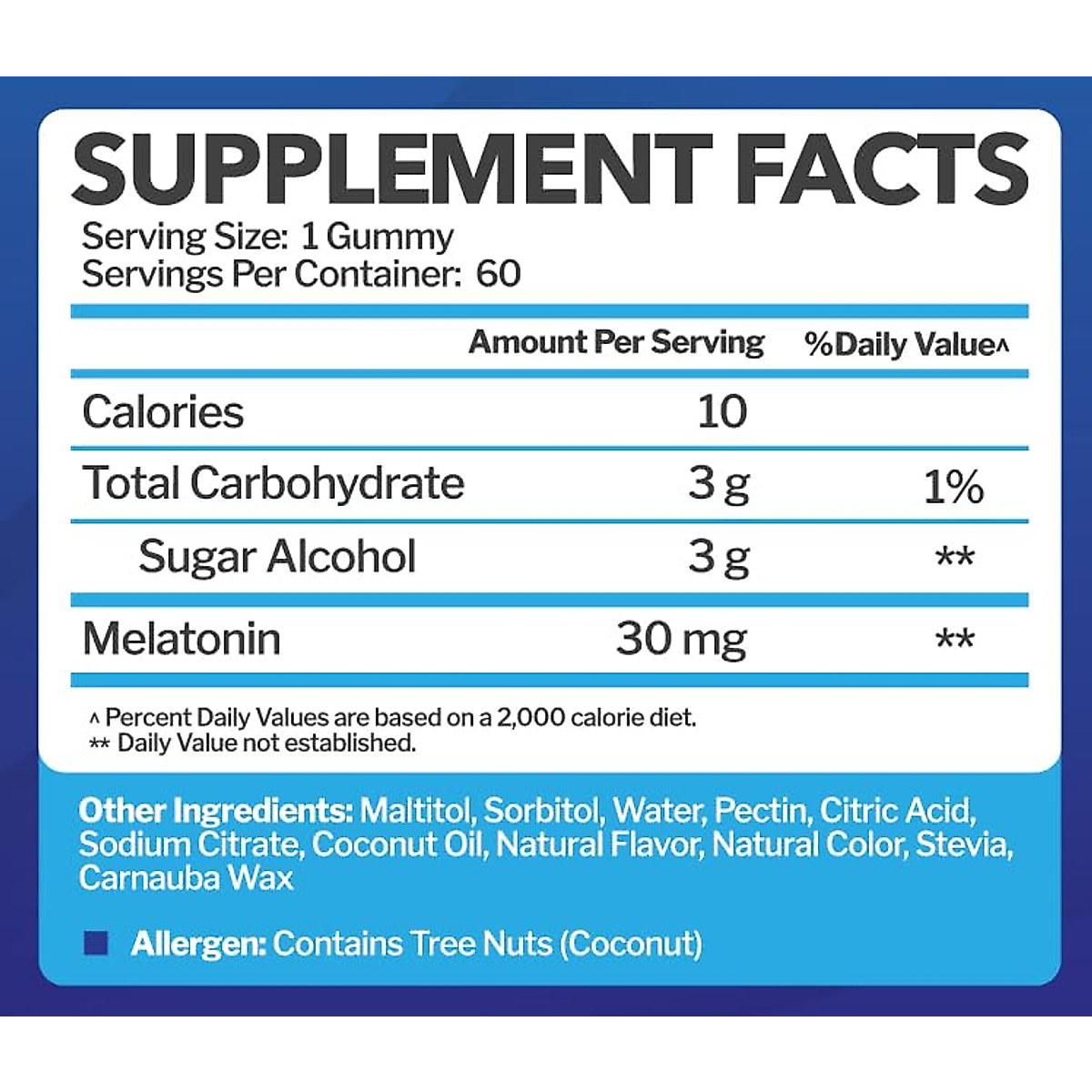 Melatonin 30mg Gummies for Adults (60 Servings) - Maximum Strength Sleep Gummies with 30mg of Melatonin Per Gummy - Gluten-Free, Non-GMO, 100% Vegetarian, Great Tasting Strawberry Flavor - 60 Gummies