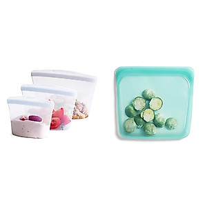 Stasher Reusable Silicone Storage Bags, Bowls and Containers Bundle (3-Pack)