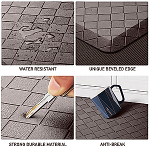 HappyTrends Cushioned Anti-Fatigue Rug,17.3"x28",Thick Waterproof Non-Slip Kitchen Mats Heavy Duty Ergonomic Comfort Rug for Kitchen,Floor,Office,Sink,Chocolate