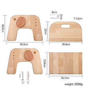 ibwaae Natural Solid Wooden Kids Chair Height-adjustable Wooden Chair for Toddlers Montessori Furniture Birthday Gift for Children