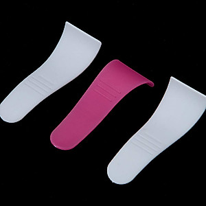 12Pcs Hair Wax Cleansing Spatulas Sticks Mask Scraper Plastic Waxing Applicator & Depilatory Creams Hair Waxing Removal Beauty Tools, White and Rose Red