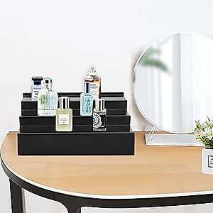 Wood Cologne Organizer for Men - 3 Tier Cologne Stand Perfume Organizer with 3 Hidden Compartments,Perfume Display Holder for Cologne,Mens Organizer Station for Dresser,Beside,Night Stand-Men’s Gift