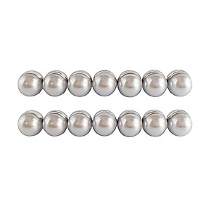 Toeloioh 14 Set Wedding Veil Weights Magnetic Pearls, Pearl Magnet for Wedding Dress Decoration, Double-sided Artificial Pearl Magnetic Button