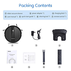 AIRROBO Robot Vacuum Cleaner, 2600Pa Strong Suction Power Robotic Vacuums, WiFi Connected, App Control, Works with Alexa and Google Home, Self Charging, Ideal for Hard Floor, Carpet, Pet Hair, P10