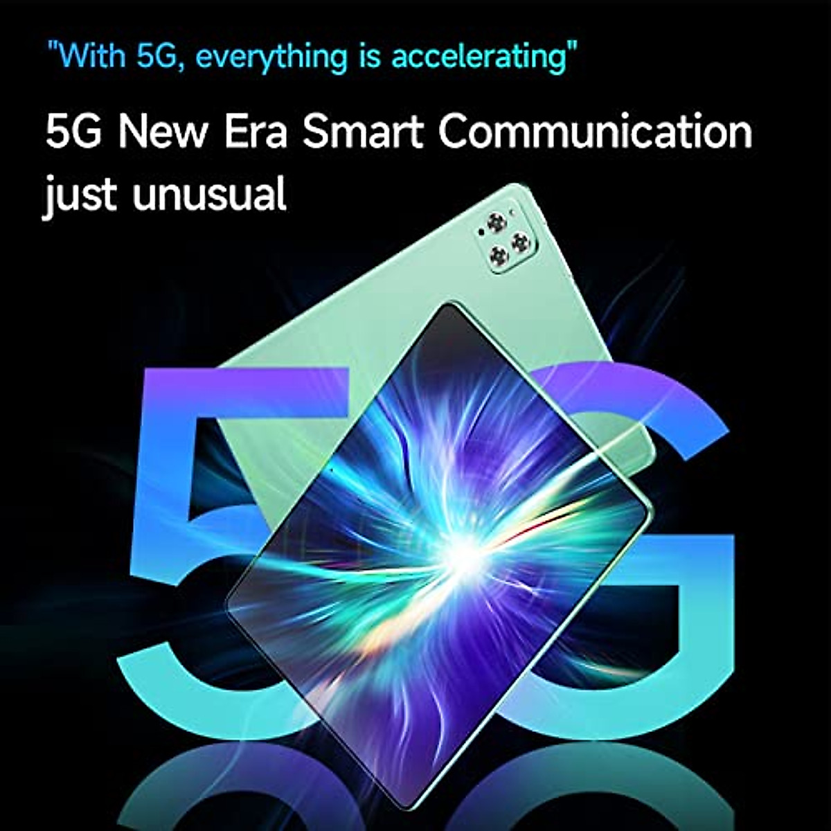 Tablet for Android10.1, 5G Network Call, 6GB RAM 128GB ROM, 10.1in 1600x2560 IPS, 8MP 24MP Dual Camera, 8 Core Processor, WiFi Bluetooth5.0 GPS, Dual SIM Card