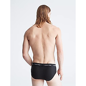 Calvin Klein Men's Cotton Stretch 7-Pack Hip Brief, 3 Black, 2 Grey Heather, 2 White, Medium