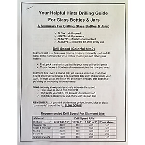DrillGlass 3/8" Diamond Core Drill Bits (3 Pack) 1 for Drilling Cutting Holes in Glass, Tile Ceramics, Porcelain and Stone ! Fits Your Drill or Drill Press (38DHS-3)
