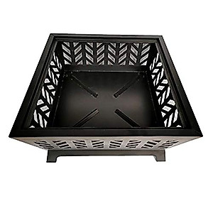 ZRSL Party Use Fire Pits, Stainless Steel Charcoal Grill, Fire Pits for Garden Chrome-Plated Iron Stove, Outdoor Fire Pits are Suitable for Garden Outdoor Gatherings. Seiko Build (Color : Black)