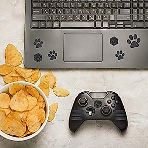 Zonon 4 Pieces Cell Phone Grip Decal Tape Stickers Anti-Slip Phone Case Hexagon Decal Sticker for Phone Mouse Laptop Tablet Gaming Case Crafting, Black