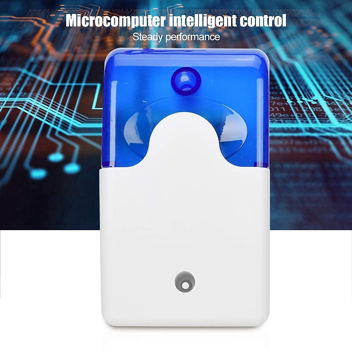 PUSOKEI 12V Wired Strobe Siren, 110dB Wired Indoor Audible and Aisual Siren Sound Alarm for Home Security Alarm System, Blue