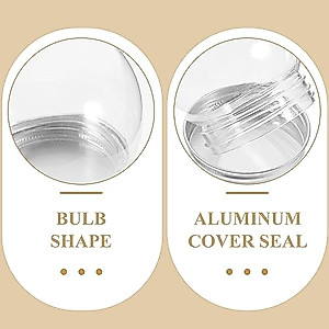 Globe 12pcs DIY Snow Globe Clear Plastic Water Globe Clear Snow Globe with Screw Off Cap for DIY Crafts Home Decoration Gifts Bottles