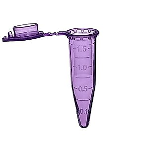 MUHWA 500 PCS Polypropylene Graduated Microcentrifuge Tubes with Snap Cap, 1.5ML Micro Test Tubes Conical Microtube Sample Vial for Laboratory (Purple)