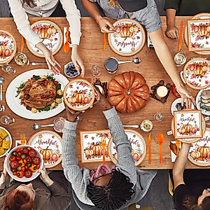 Daisy Flower Party Supplies Tableware Set White Daisies Flowers Summer Spring Theme Party Decorations Including Paper Plates Napkins Forks for Wedding Birthday Baby Bridal Shower (Orange,24 Guests)