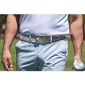 Nexbelt Braided Golf Belt with Ratchet Technology - Cut to Fit Braided Golf Belt for Men - PreciseFit Braided Stretch Golf Belt with 1 3/8" Width Strap - Black