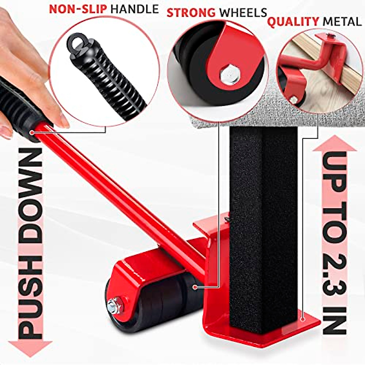 Furniture Movers Sliders Appliance Roller - Convenient Moving Sliders for Heavy Furniture Moving Pad - Heavy Duty Appliance Rollers to Move Refrigerator Floor Sliders can Lift Heavy Equipment