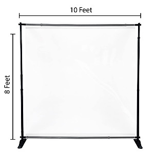 BannerBuzz Photography Backdrop Stand 10’ X 8' Background Support System for Photo Studio, Wedding, Portrait & Video Shoot (Graphic: 10' W X 8' H, Blue)
