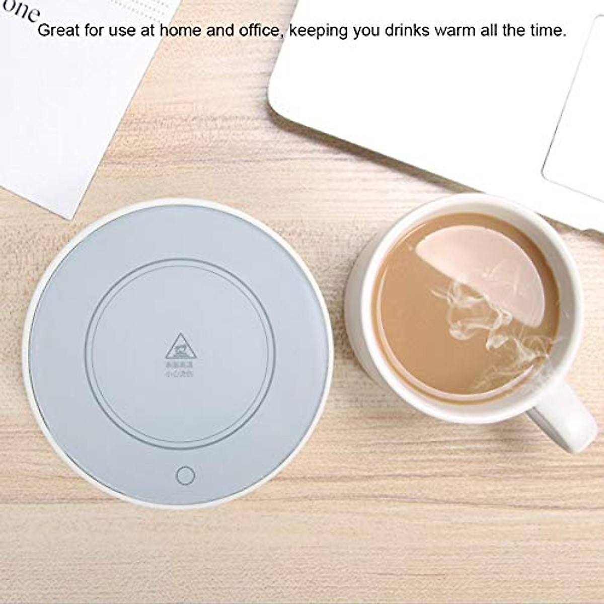 Coffee Cup Warmer, Electric Coffee Warmer Plate for Office Home Desk Use, Tea Mug Warmer for Coffee Milk Tea Water Cocoa, Auto Power Off(US)