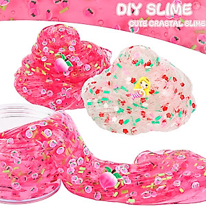 8 Pack Jelly Cubes Slime Kit,Non Sticky,Super Soft Sludge Toy,Birthday Gifts for Kids,DIY Premade Crystal Glue Boba Slimes Party Favor for Girls & Boys.