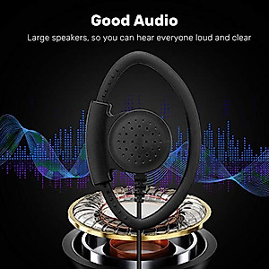 Retevis RT22 Adjustable Soft Earhook Walkie Talkie Earpiece with Mic, Compatible RT22 RT21 RT68 RT22S H-777S RB39 Baofeng UV-5R pxton Walkie-Talkie, 2 Pin 2 Way Radio Earpiece(2 Pack)