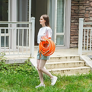 Fevone 6 ft Garden Hose, 2-Year Warranty Offered by Manufacturer, Hose Reel Leader Hose, Hybrid Polymer, Kink Resistance, 3/4" GHT Aluminum Fittings, 5/8" ID, 600 PSI, Drinking Water Safe (GH9)