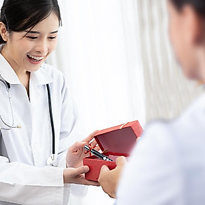 CAVN Pen Lights for Nurses, 3-Pack Reusable Medical Penlights with Pupil Gauge for Nursing Doctor Students White Light, Nurse Gifts, Black/White/Rose Gold