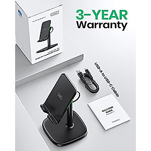 INIU Wireless Charger Stand, 15W Fast Wireless Charging Stand, Adjustable Angle Charger Dock Phone Holder, Wireless Charging Station Compatible with iPhone 14 13 12 11 Pro/Max Samsung S22 S21 Pixel