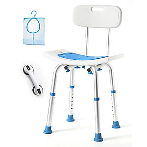 Leagent HSA FSA Shower Chair with Back, Shower Stool for Inside Shower, Shower Seat for Inside Tub, Bath Chair for Inside Bathtub for Elderly/Handicap
