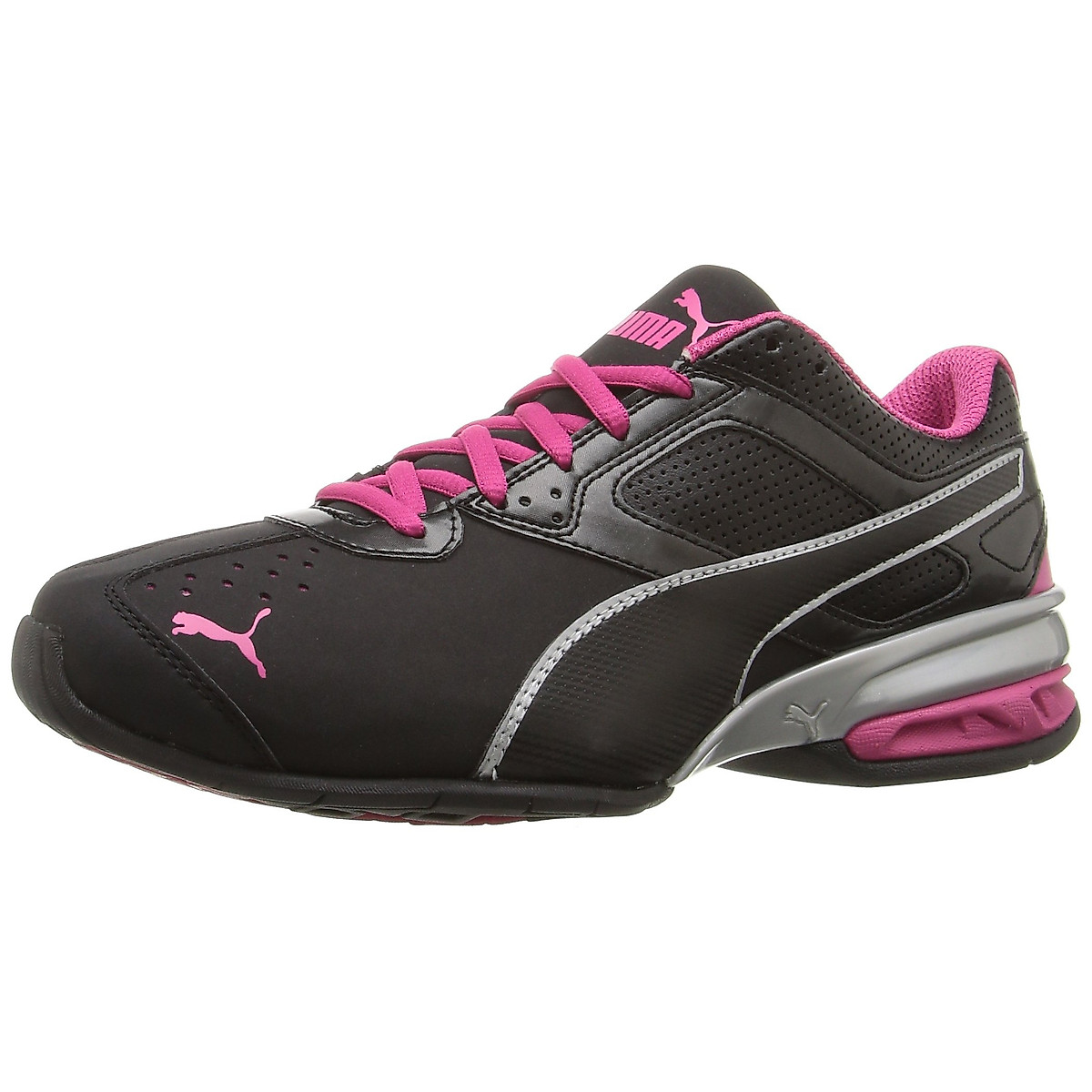 PUMA Women's 6 WN`S FM Shoes, Puma Black/Puma Silver/Beetroot Purple, 10 M