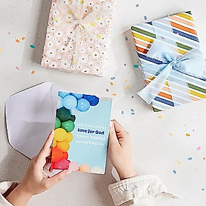 DaySpring - Birthday Balloons - 4 Balloon Designs Assortment with Scripture - 12 Happy Birthday Boxed Cards & Envelopes (U0057)