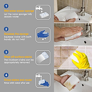 25pack Magic Cleaning Sponge Multifunctional Household Melamine Foam Brush, Suitable for Furniture, Kitchen, Bathroom, car, Yacht, White Goods and Electronic Products, etc., for Surface Cleaning.