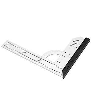 KJAOYUPositioning Square,90 Degree Positioning Squares,Positioning Squares for Woodworking, 300mm Aluminium Alloy Clear Scale L Ruler Carpenter Tool for Woodworking