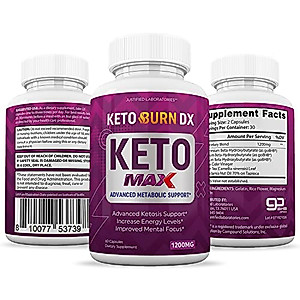 (10 Pack) Keto Burn DX Max Pills 1200MG Includes Includes Apple Cider Vinegar goBHB Exogenous Ketones Advanced Ketosis Support for Men Women 600 Capsules