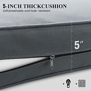 VONZOY Aluminum Patio Furniture Set, 5 Piece Metal Outdoor Furniture Set, Patio Furniture Sets with Waterproof Covers for Backyard Garden