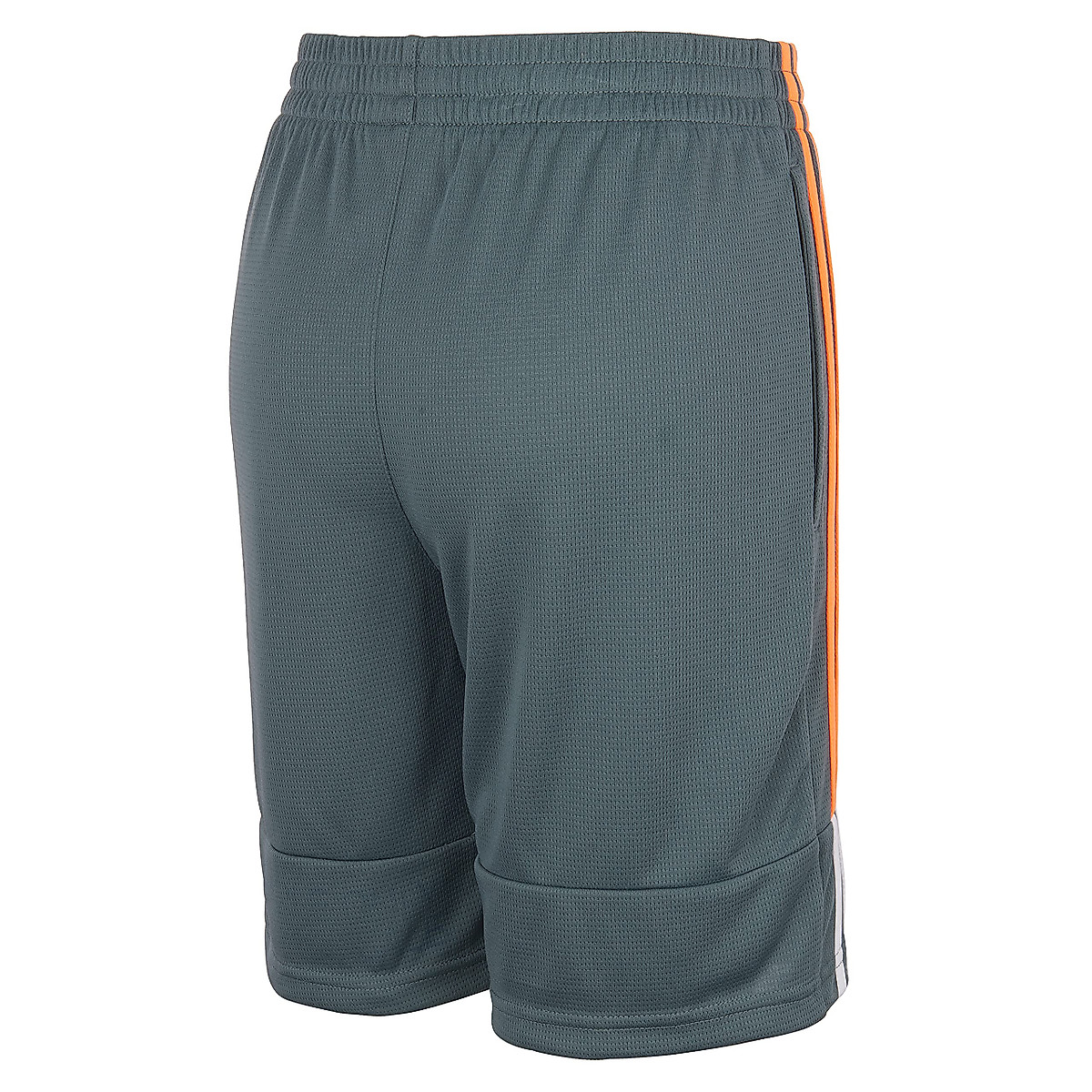adidas Boys' Clashing 3-Stripes Shorts, Grey/Orange, Small