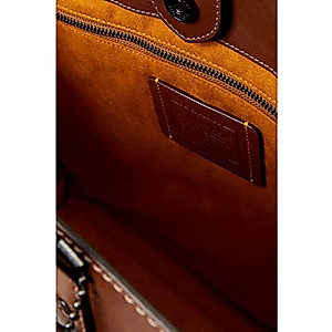 COACH Field Tote 40 in Sport Calf Badge Dark Saddle One Size