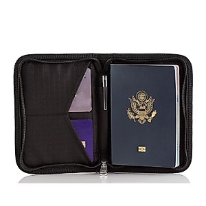 Passport Holder & Travel Wallet with RFID Blocking - Premium Document Organizer Case for Men and Women - Holds Passports, Cards, Tickets, ID, Cash - Compact Zippered Wallet - Midnight