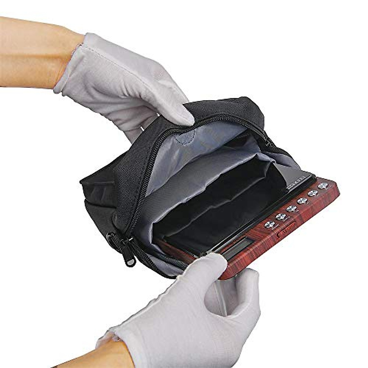 Portable CD Player Bag,CCHKFEI Waterproof DVD Drive Bag Walkman Handbag Multipurpose CD Player Case Mini Shoulder Bag Large Capacity CD Player Bag Fits Most CD Players