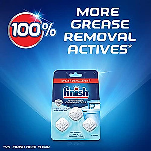 Finish In-Wash Dishwasher Cleaner: Clean Hidden Grease and Grime, 3 ct (Packaging May Vary)