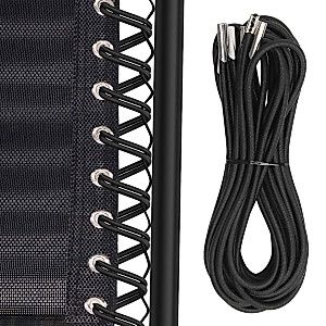 COITEK Replacement Cord for Zero Gravity Chair 4 Cord, Black Repair Cord Elastic for Zero Gravity Chair Recliners Chair Replacement Laces Cord Kit for Lounge Chair, Bungee Beach Chair (Black)